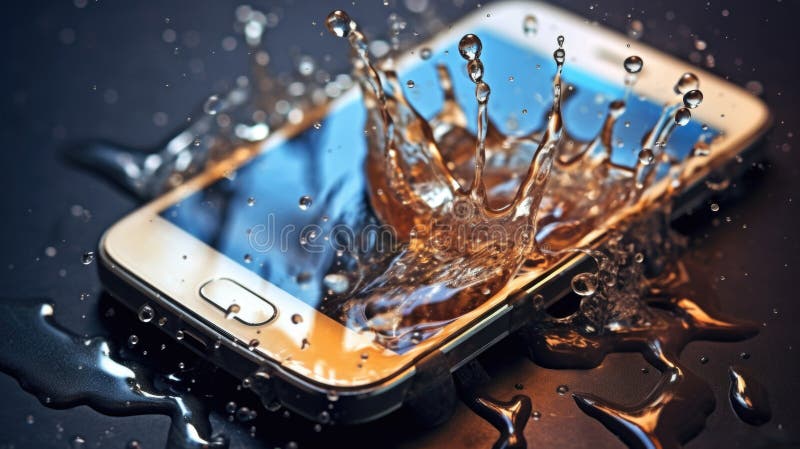 A Smartphone Completely Immersed in Water, Showcasing Its Waterproof ...