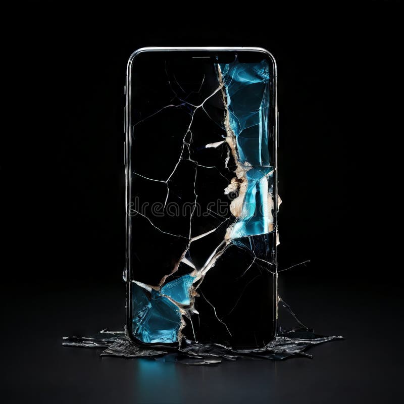 Shattered Glass Head with Contemplative Figure Inside Stock Photo ...