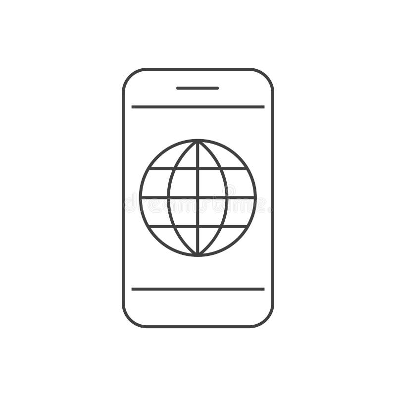 Smartphone Con El Globo Dentro Del Icono Ilustración del Vector ...