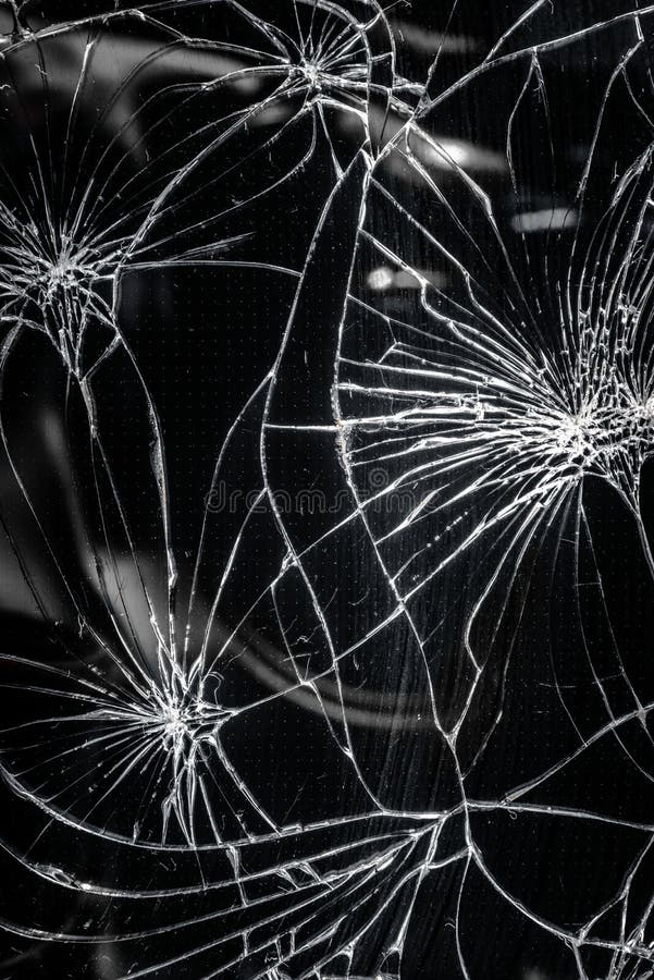 Schermo Rotto Dell'affissione a Cristalli Liquidi Fotografia Stock ...