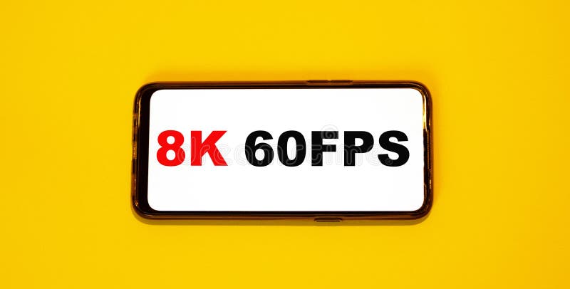 Smartphone Concept with 8k Resolution and 60 Fps Frame Rate Stock Image ...