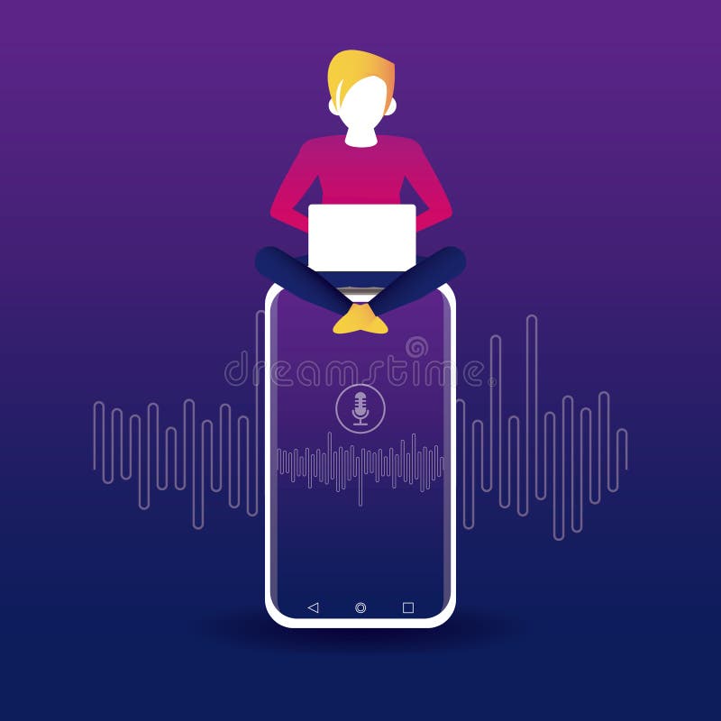 Smartphone Connected with Computer Stock Vector - Illustration of ...