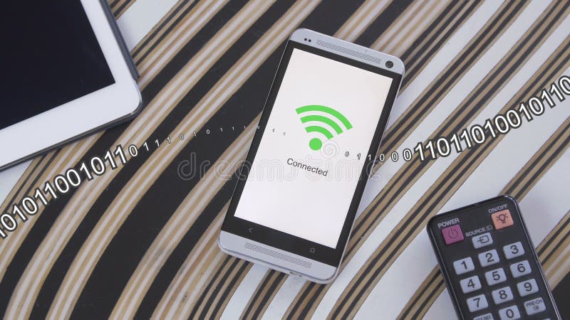 Smartphone Connecting To WiFi Stock Video - Video of display, code ...