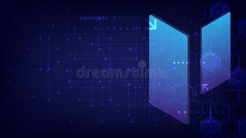 Smartphone Connection Technology. Abstract Electronic Line Network ...