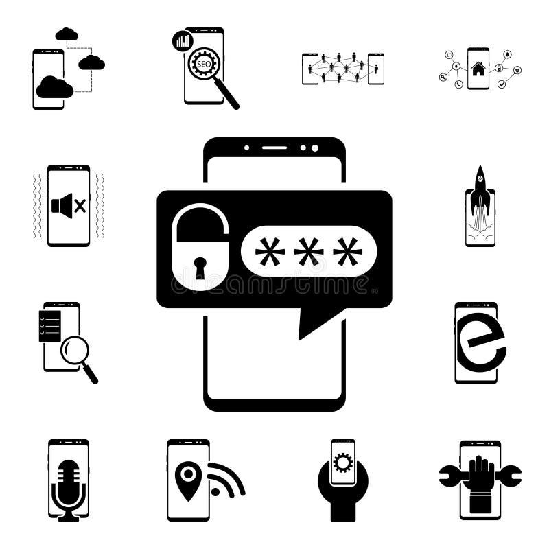 Smartphone, User, Connection Multi Color Style Icon. Simple Glyph, Flat ...