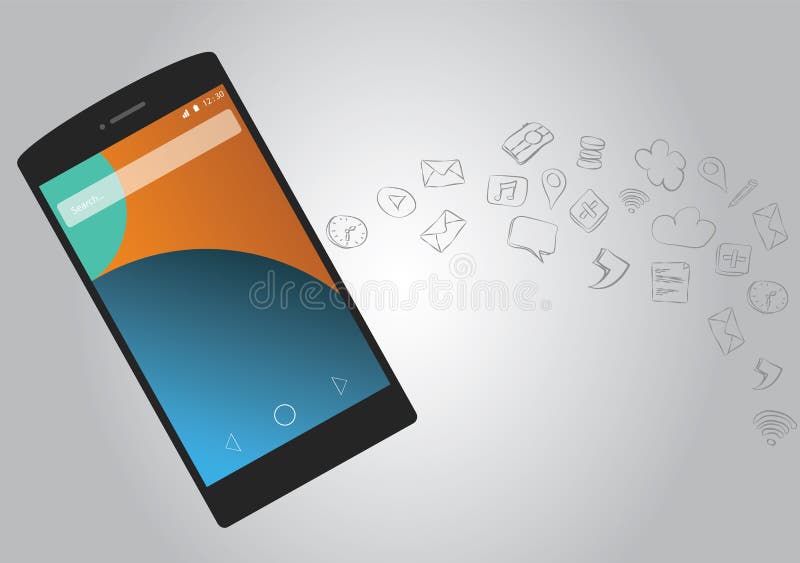 Smartphone connectivity stock vector. Illustration of connection - 55291464