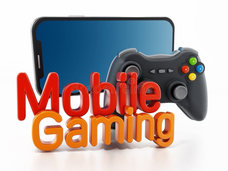 Mobile gaming stock illustration. Illustration of controller - 44233013