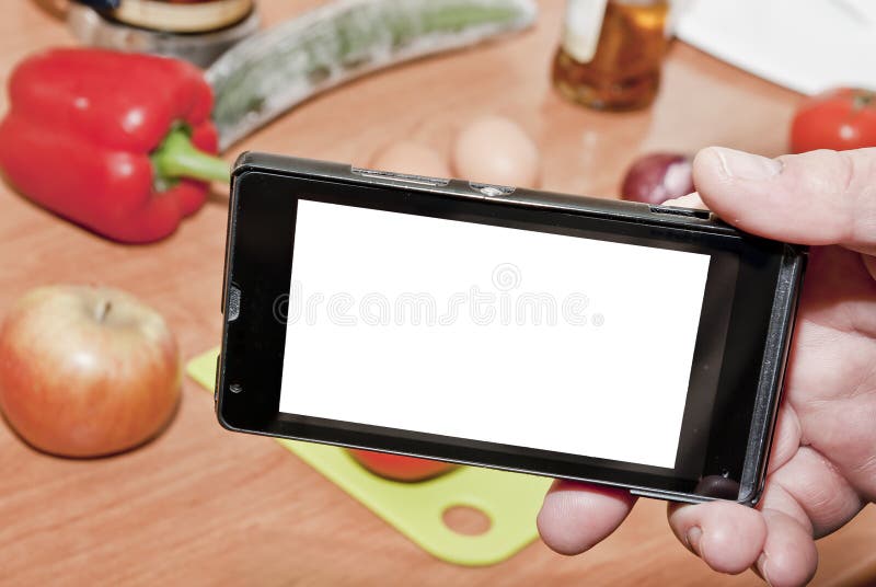 Smartphone and cooking stock image. Image of metaphor - 50888197