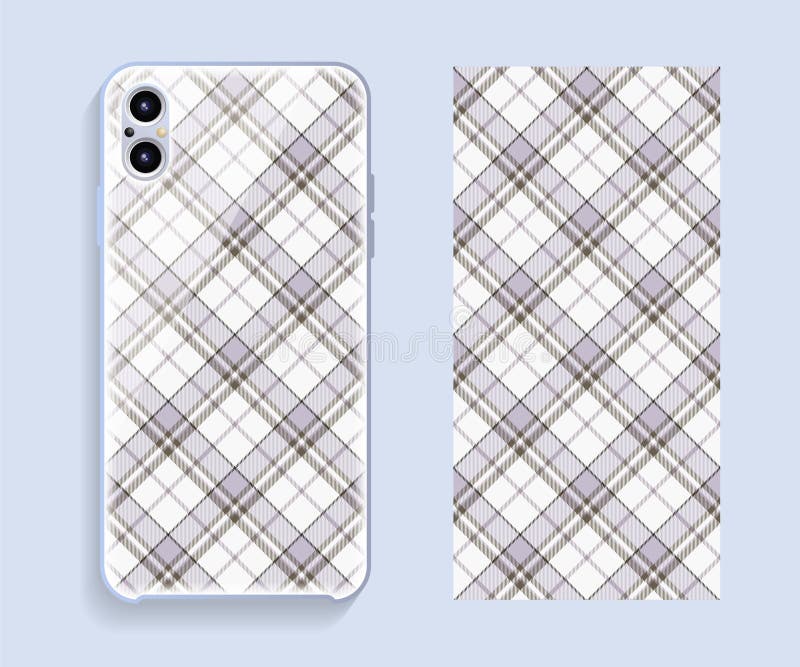 Smartphone Cover Design Vector Mockup. Template Geometric Pattern for ...