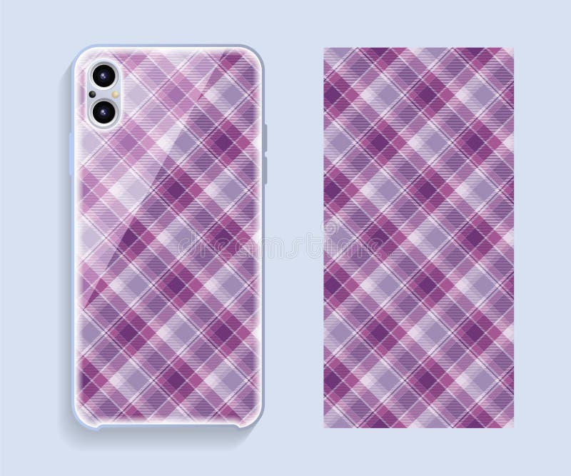 Smartphone Cover Design Vector Mockup. Template Geometric Pattern for ...