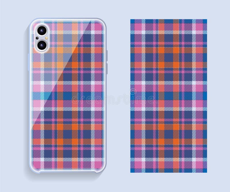 Smartphone Cover Design Vector Mockup. Template Geometric Pattern for ...