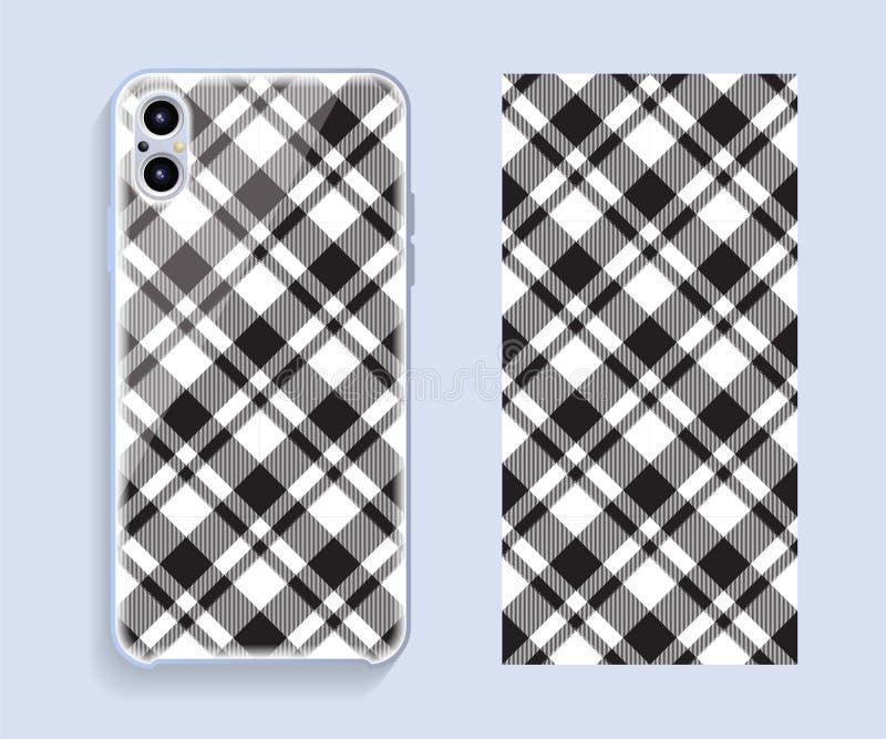 Smartphone Cover Design Vector Mockup. Template Geometric Pattern for ...