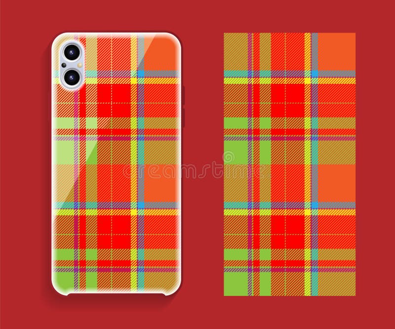 Smartphone Cover Design Vector Mockup. Template Geometric Pattern for ...