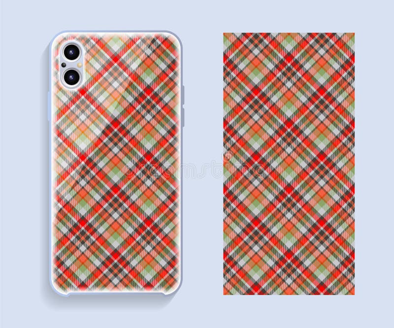 Smartphone Cover Design Vector Mockup. Template Geometric Pattern for ...