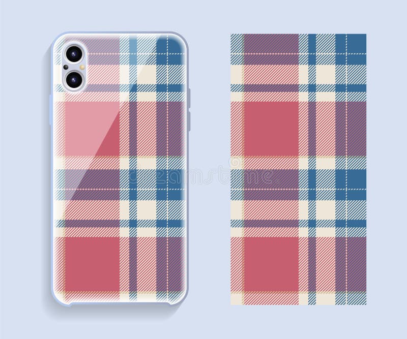Smartphone Cover Design Vector Mockup. Template Geometric Pattern for ...