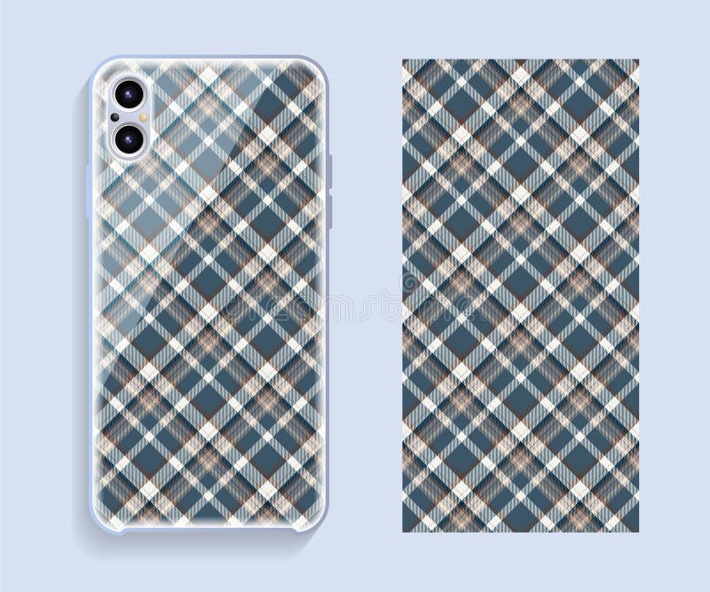 Smartphone Cover Design Vector Mockup. Template Geometric Pattern for ...