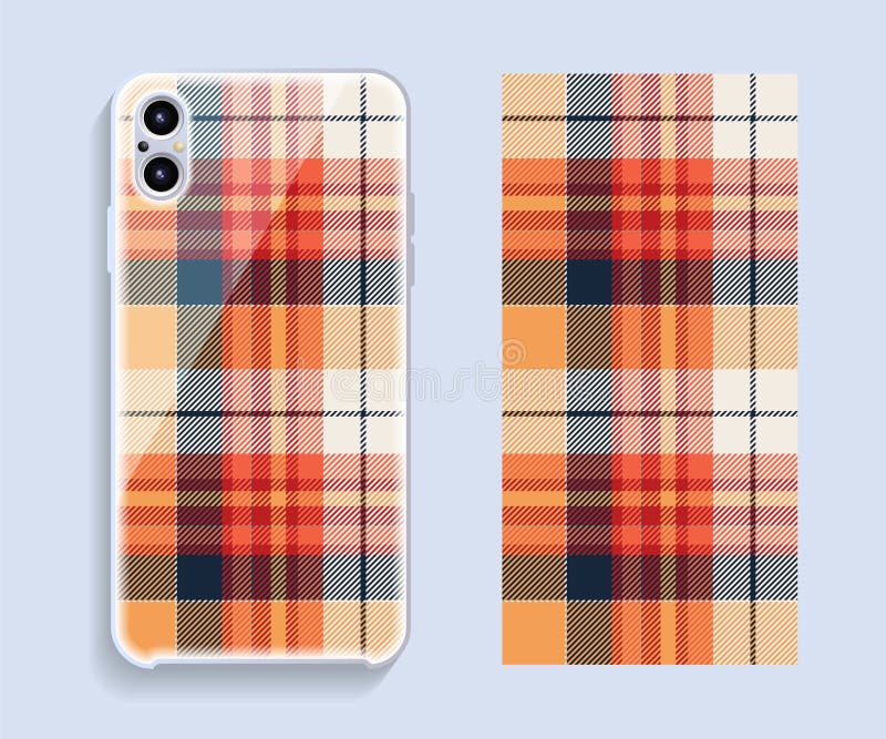 Smartphone Cover Design Vector Mockup. Template Geometric Pattern for ...