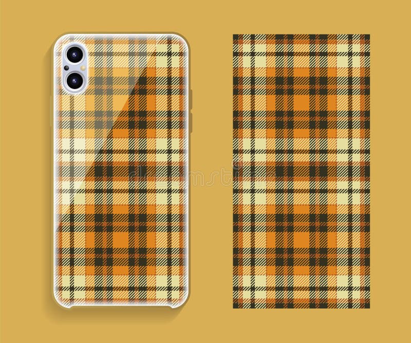 Smartphone Cover Design Vector Mockup. Template Geometric Pattern for ...