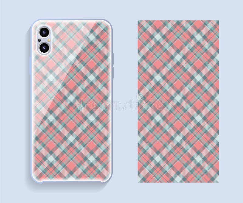 Smartphone Cover Design Vector Mockup. Template Geometric Pattern for ...