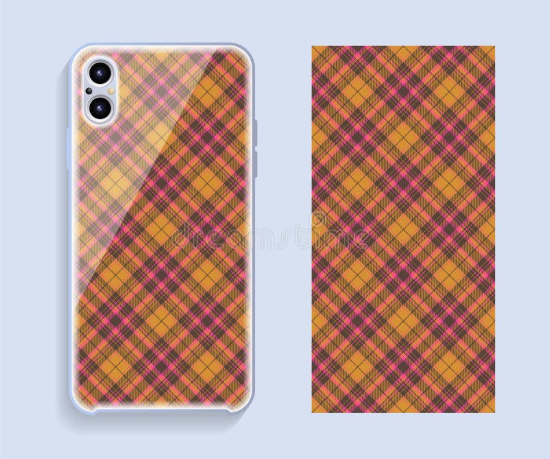 Smartphone Cover Design Vector Mockup. Template Geometric Pattern for ...