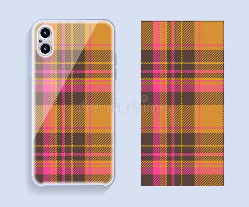 Smartphone Cover Design Vector Mockup. Template Geometric Pattern for ...