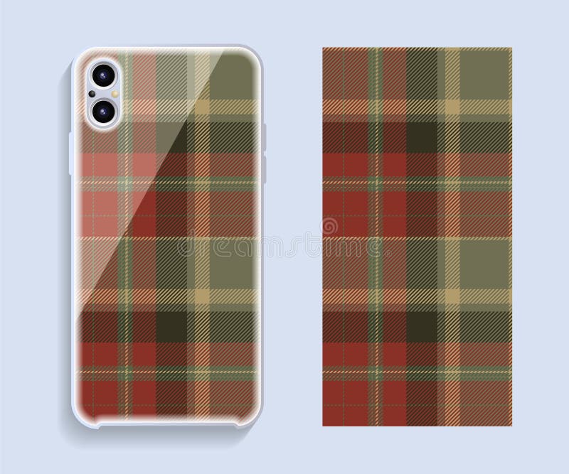 Smartphone Cover Design Vector Mockup. Template Geometric Pattern for ...