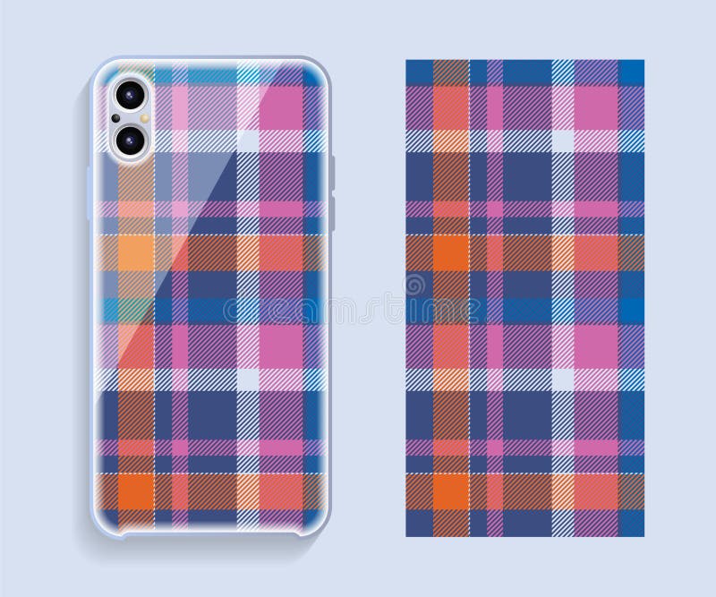 Smartphone Cover Design Vector Mockup. Template Geometric Pattern for ...