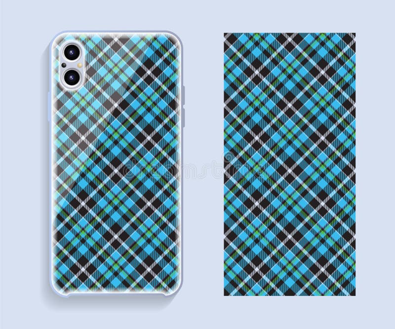 Smartphone Cover Design Vector Mockup. Template Geometric Pattern for ...