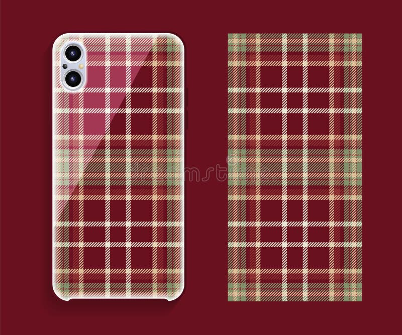 Smartphone Cover Design Vector Mockup. Template Geometric Pattern for ...
