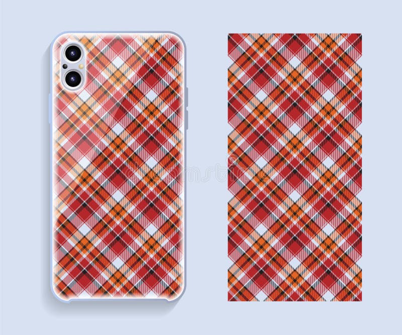 Smartphone Cover Design Vector Mockup. Template Geometric Pattern for ...