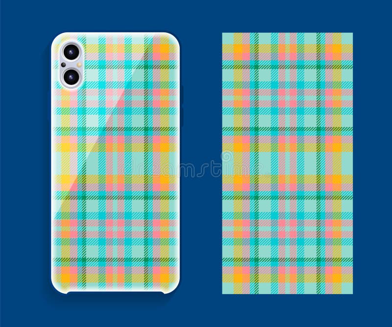 Smartphone Cover Design Vector Mockup. Template Geometric Pattern for ...