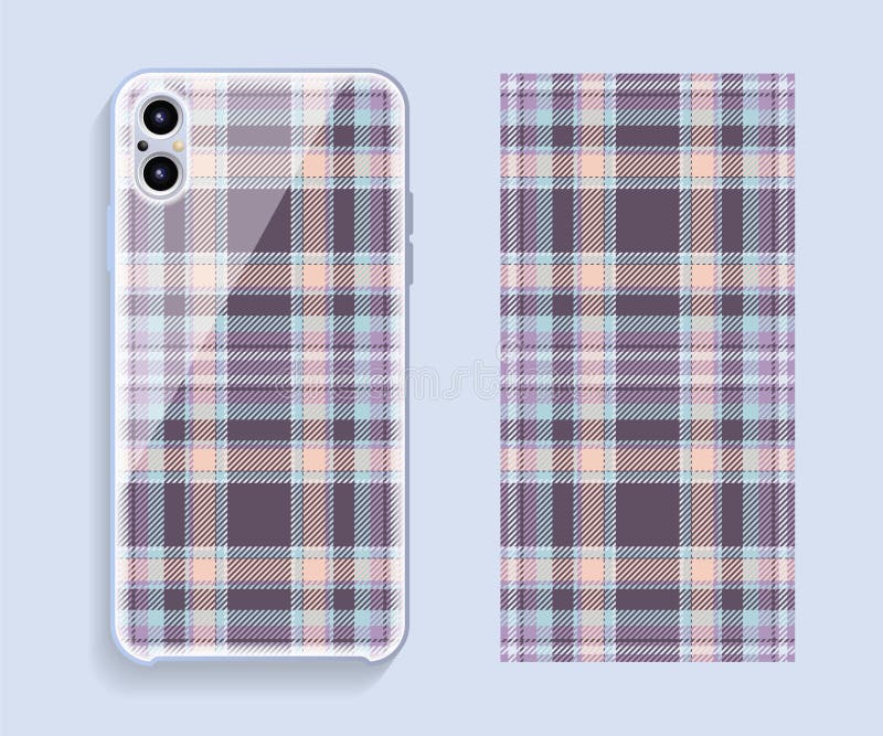 Smartphone Cover Design Vector Mockup. Template Geometric Pattern for ...