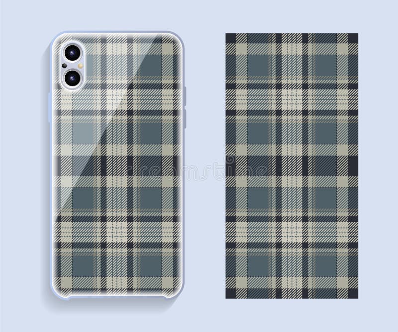 Smartphone Cover Design Vector Mockup. Template Geometric Pattern for ...