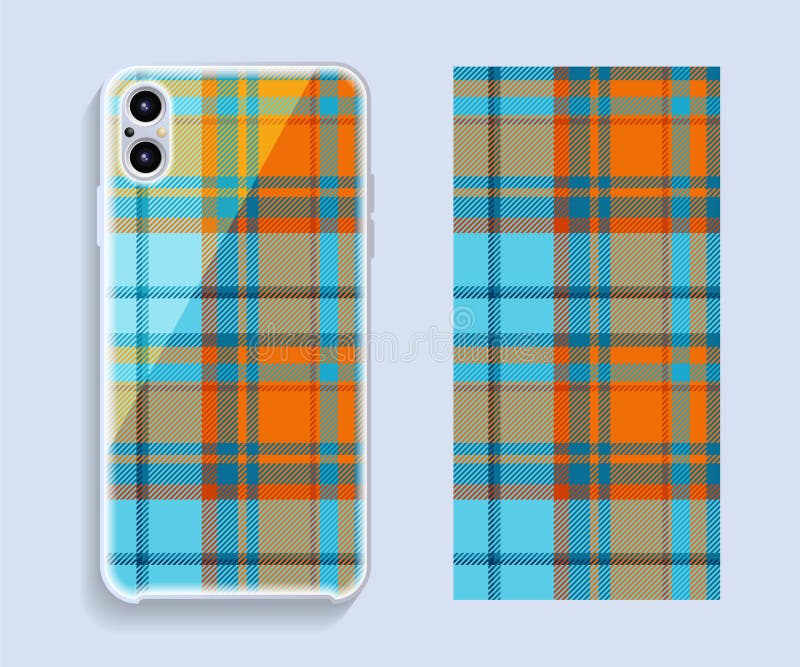 Smartphone Cover Design Vector Mockup. Template Geometric Pattern for ...