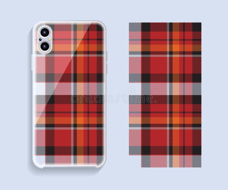 Smartphone Cover Design Vector Mockup. Template Geometric Pattern for ...