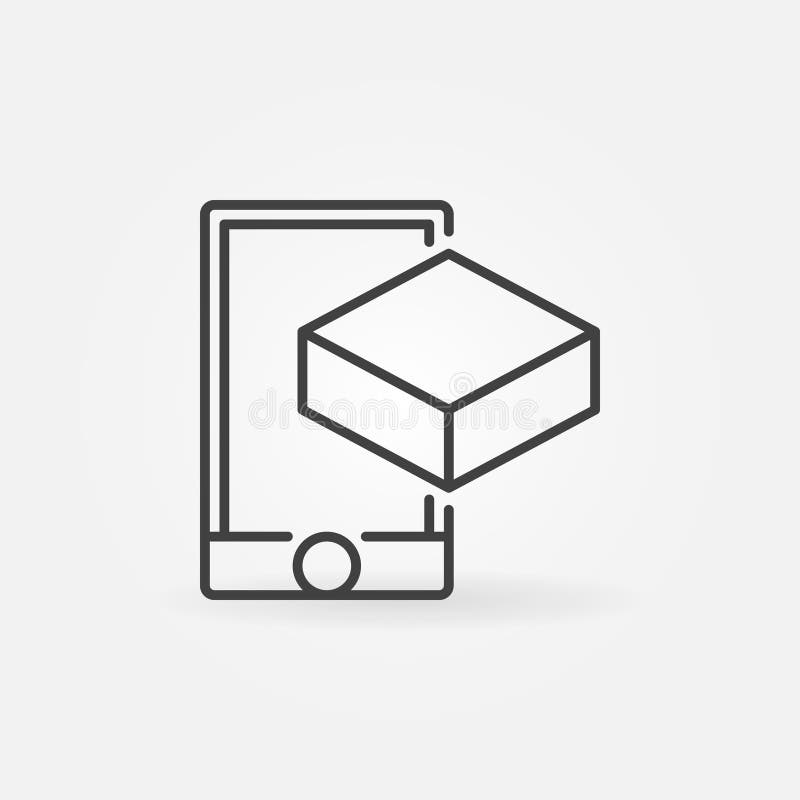 AR Cube Linear Silver Icon. Vector Augmented Reality Symbol Stock ... AR Cube Linear Silver Icon. Vector Augmented Reality Symbol Stock ...