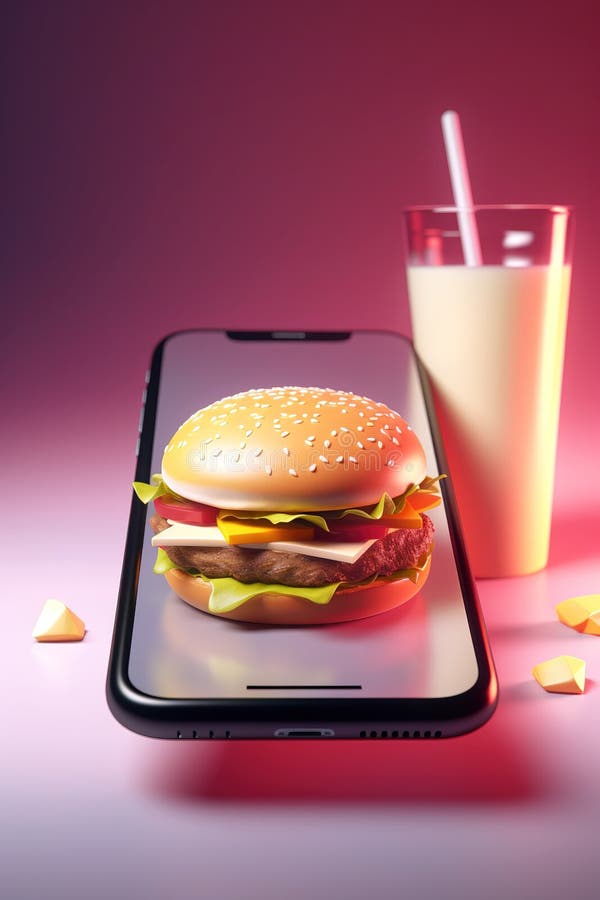 Food Delivery App Services Concept. Stock Illustration - Illustration ...