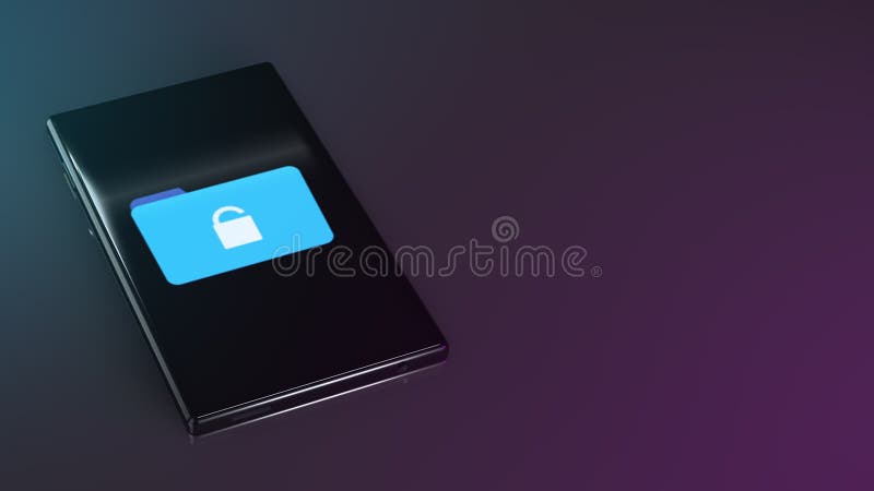 Smartphone 3D Render Fingerprint Scan Background Placeholder Animation ...