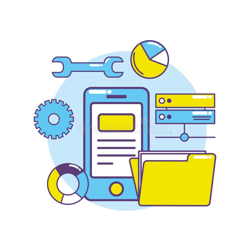 Data Center Server Network Technology Stock Vector Illustration Of
