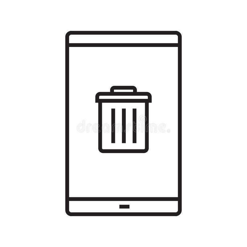Smartphone with Delete Button Icon Vector Stock Vector - Illustration ...