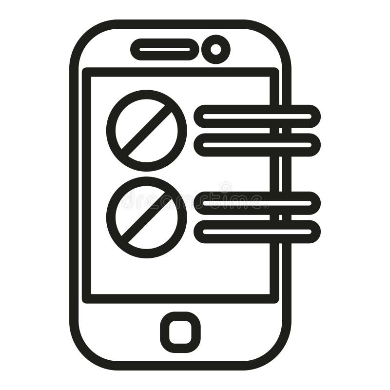 Smartphone Data Icon Outline Vector. Digital User Stock Vector ...