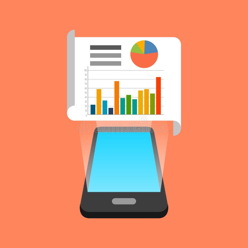 Smartphone Data, Infographic App Concept. Isometric Design Stock Vector ...