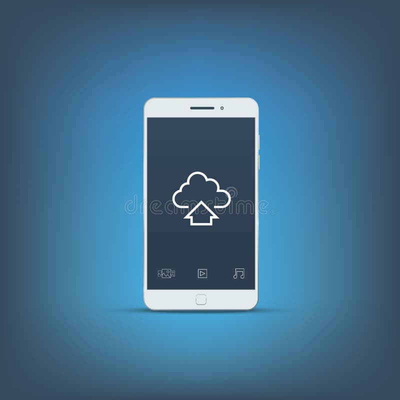 Smartphone Data Storage Concept Vector Stock Vector - Illustration of ...