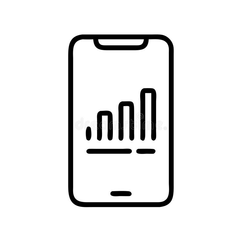 Smartphone Data Visualization Chart Trend Analysis Graph for Business ...