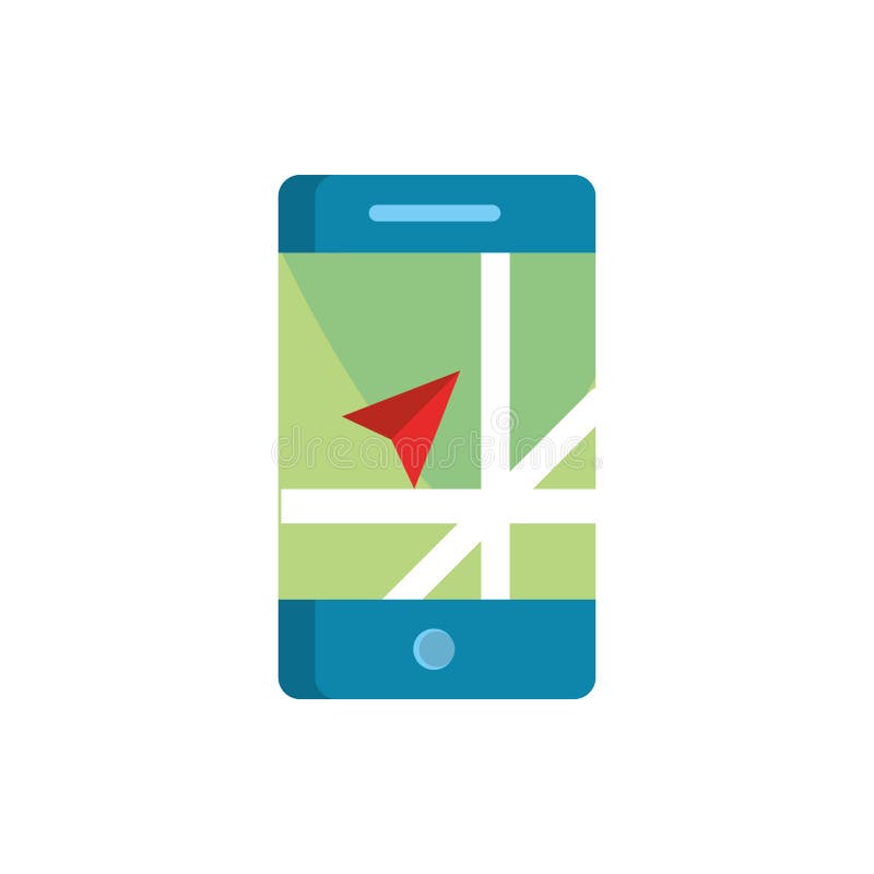Smartphone Destination Arrow Gps Map and Navigation Stock Vector ...