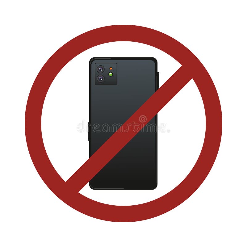 Smartphone Device with Denied Signal Stock Vector - Illustration of ...