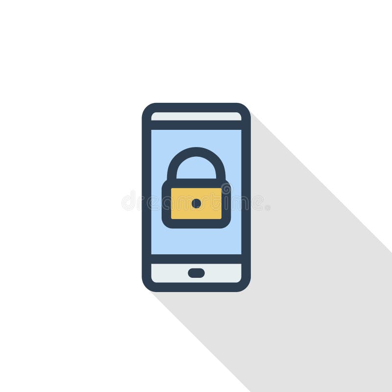 Smartphone Device Password, Digital Data Secure Lock, Padlock Realistic ...