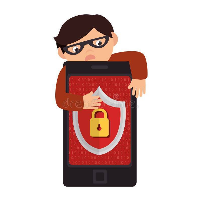 Smartphone Device Security System Icon Stock Illustration ...