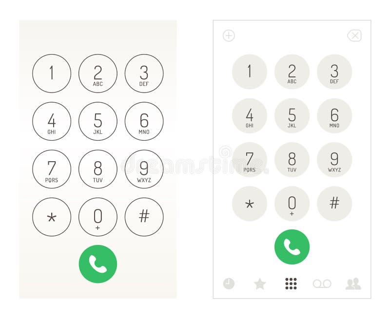 Smartphone dial keypad stock vector. Illustration of flat - 163058253