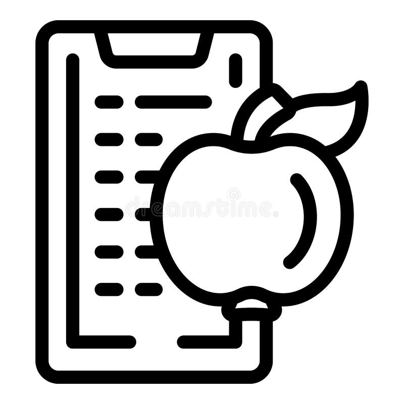 Smartphone Diet App Icon Outline Vector Application Care Stock Vector Illustration Of Vector